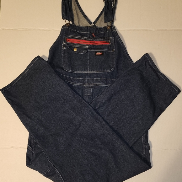 Dickies | Pants | Dickies Mens Dark Blue Bib Overalls Mr Red Zip | Poshmark
